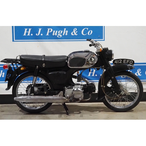 Honda C200 motorcycle. 1964. 90cc Reg. 412 EFD. V5 and keys