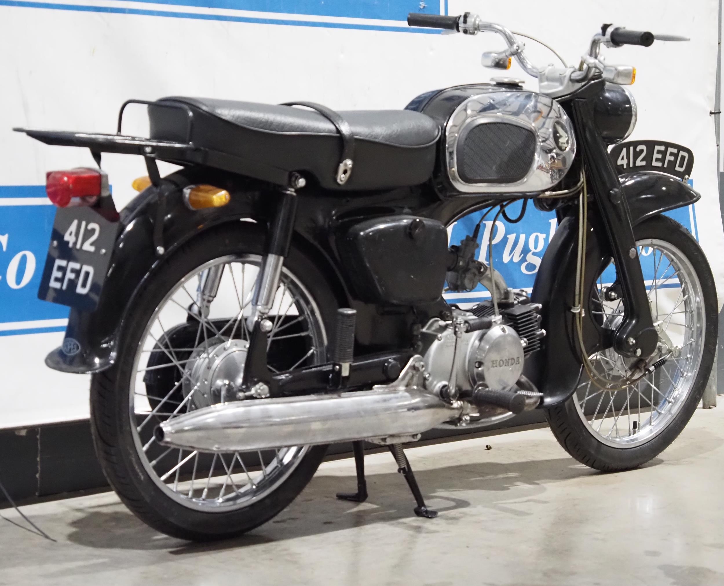 Honda C200 motorcycle. 1964. 90cc Reg. 412 EFD. V5 and keys