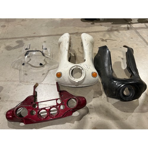 2 British Avon fairings and one Harley Davidson