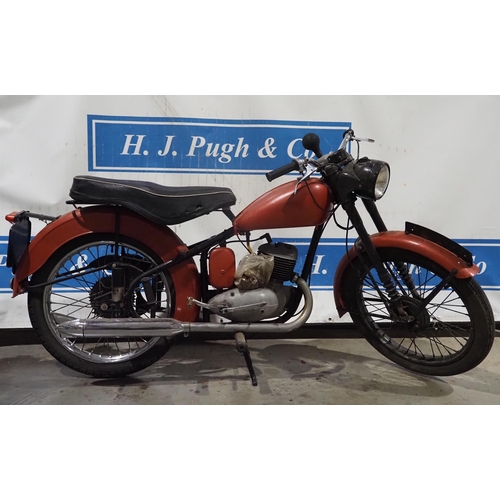 BSA Bantam D3 Major motorcycle. 1954. 150cc. V5