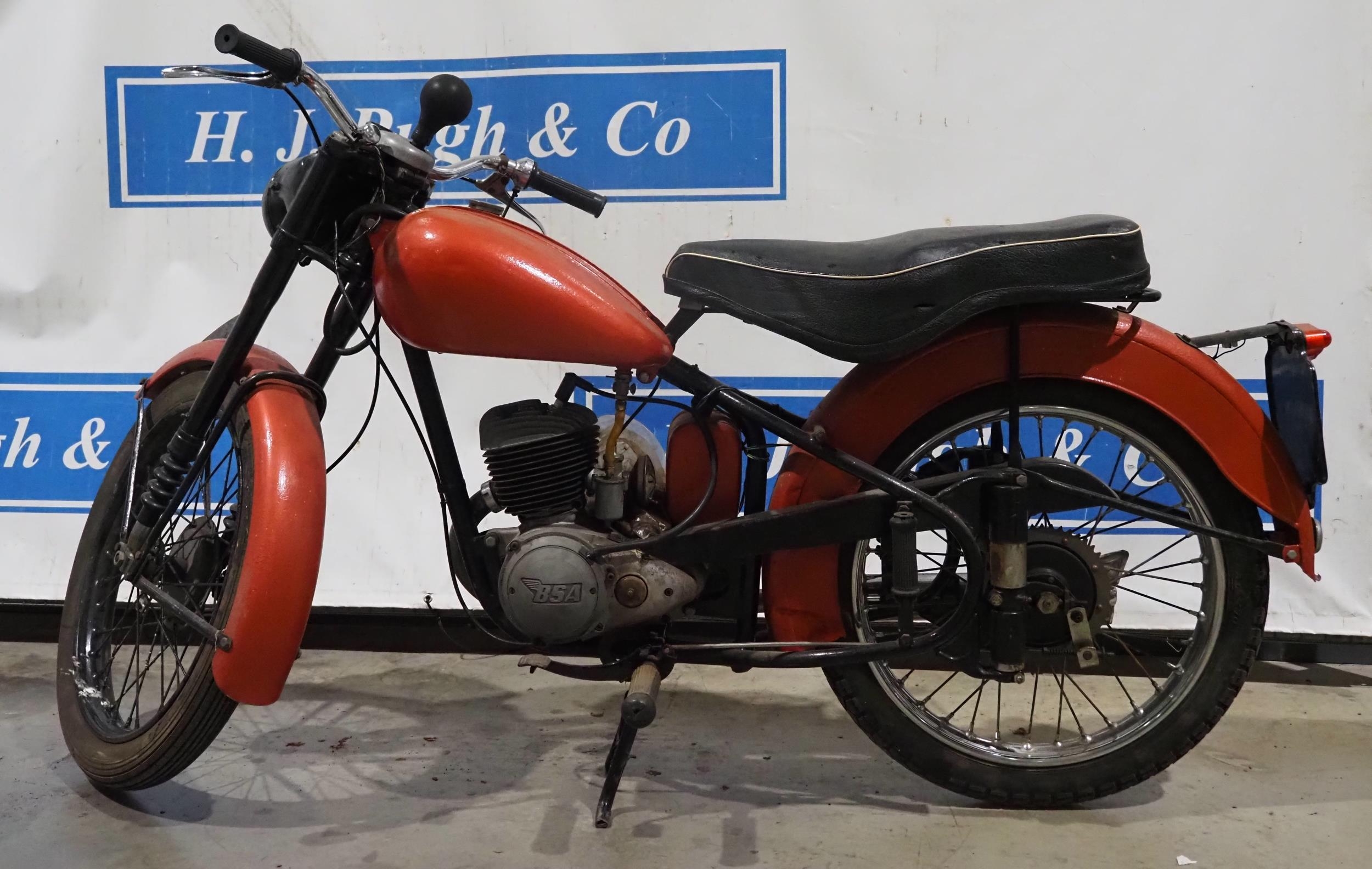 BSA Bantam D3 Major motorcycle. 1954. 150cc. V5