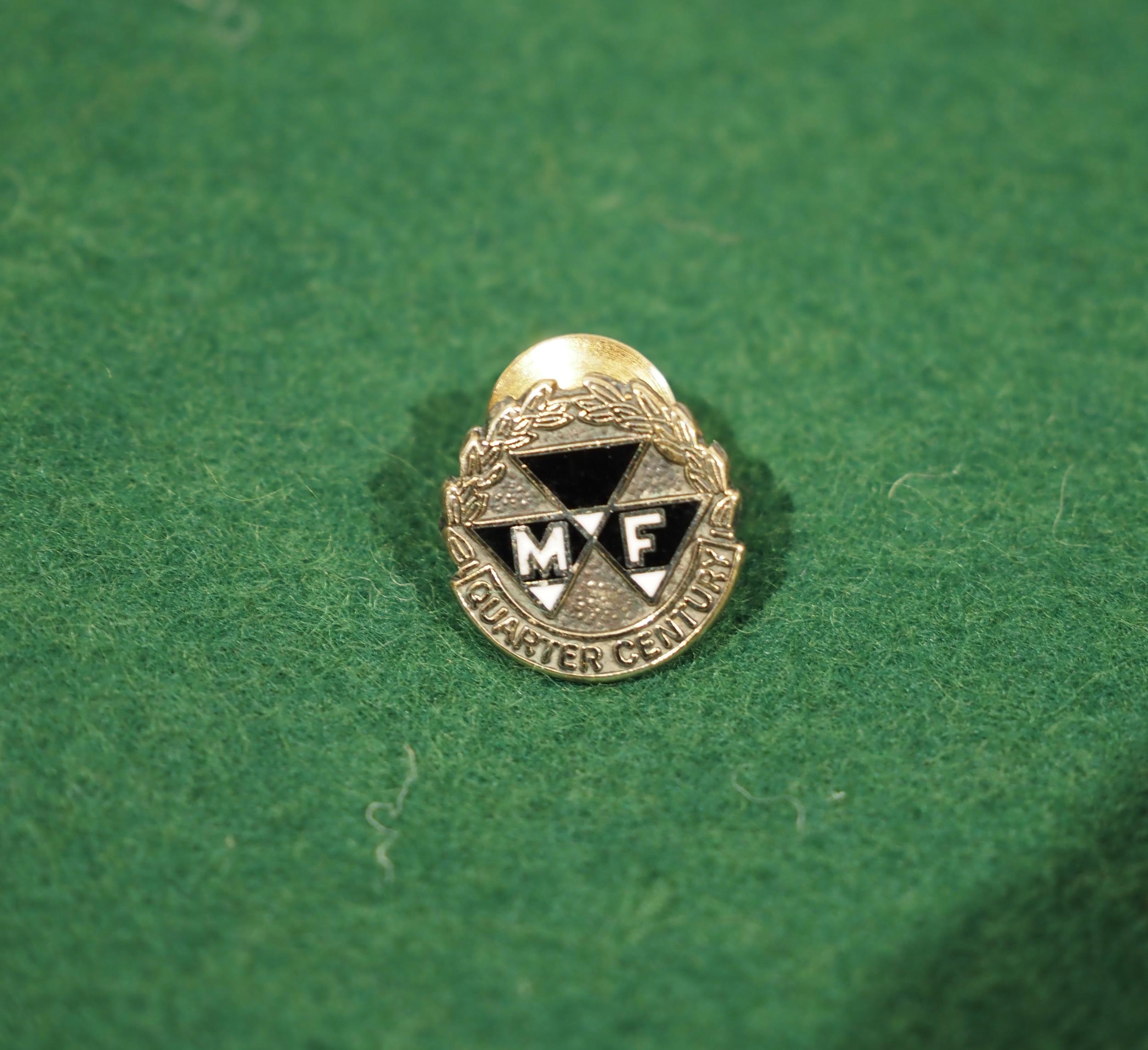 Massey Ferguson gold and enamel quarter century service badge