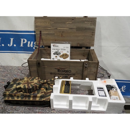 Torro RC Tiger tank 1/16 scale model. Brand new, boxed