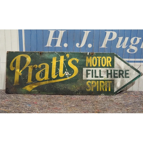 Wooden Sign- Pratt's Motor Spirit 10"x32"