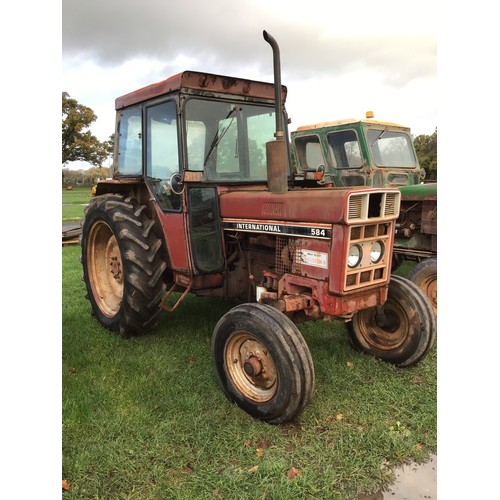International 584 tractor. Reg. HYC 287T. No V5