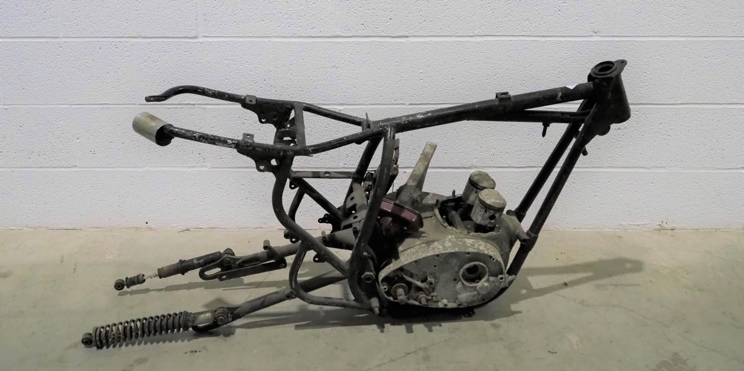 BSA A65 frame and engine parts. Engine No. A65TA18038-Y