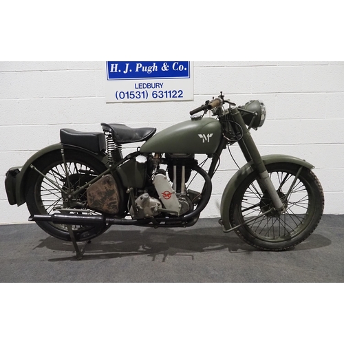 Matchless WD G3 motorcycle. 350cc. 1941. Engine no. 48821 Runs but ...