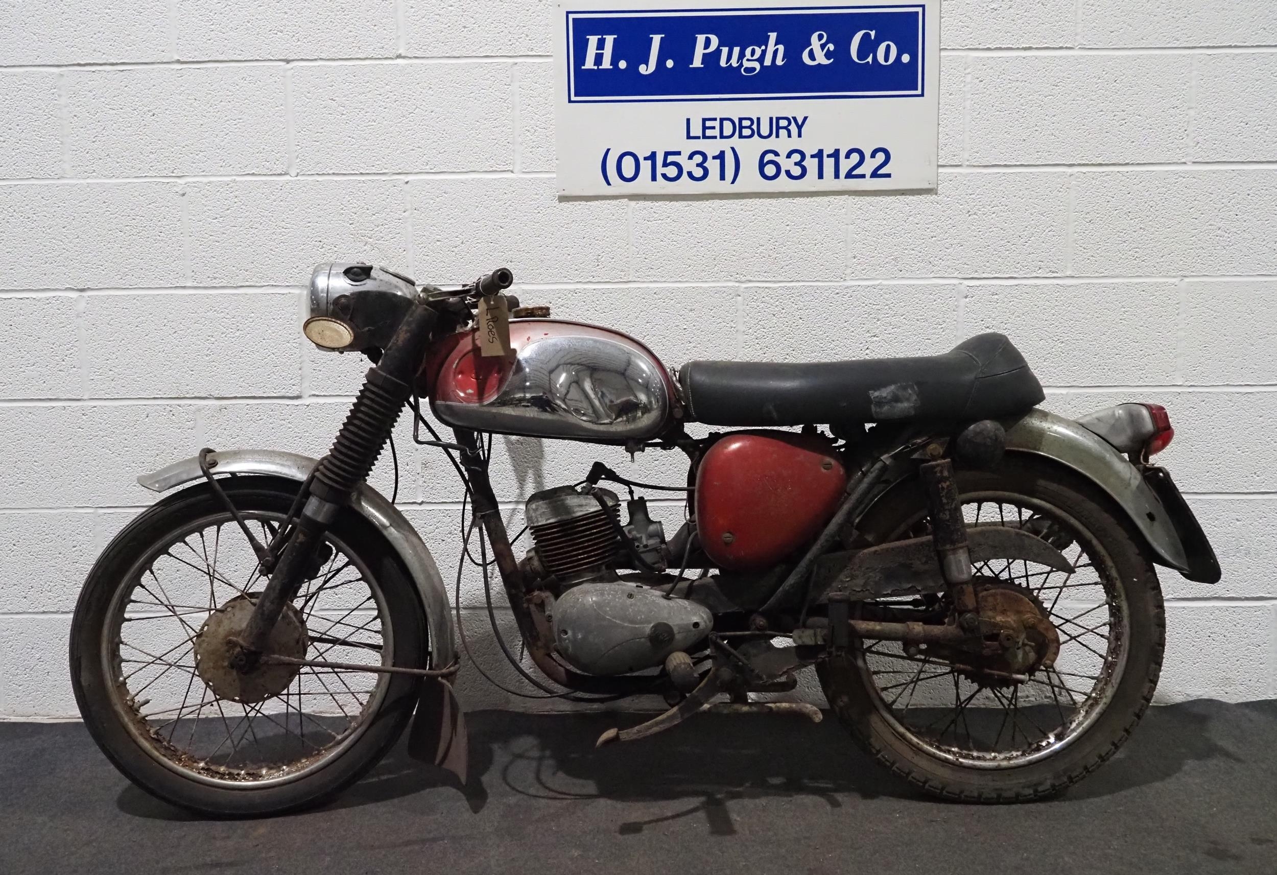 BSA Bantam Sport D14, 1968, 175cc. Unrestored bike, matching engine and ...