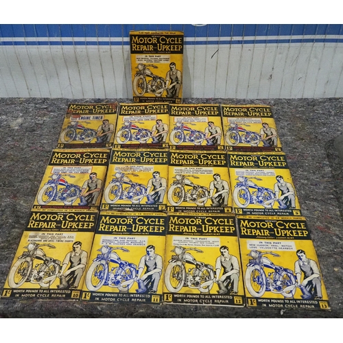 Set of 1930s motorcycle repair and maintenance magazines