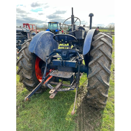 Fordson E27N tractor, L4 Diesel engine fitted. Runs