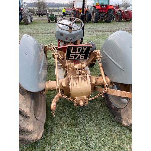 Massey Ferguson 35 tractor. Runs. Grey/gold. Partially restored. V5 in ...