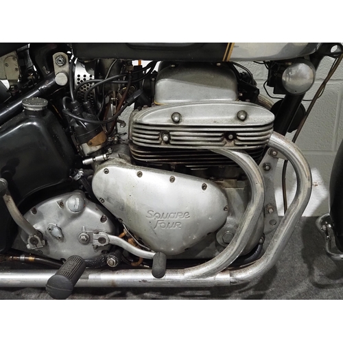 Ariel Square Four motorcycle, 1958, 997cc. Frame no. CGM1845 Engine no ...