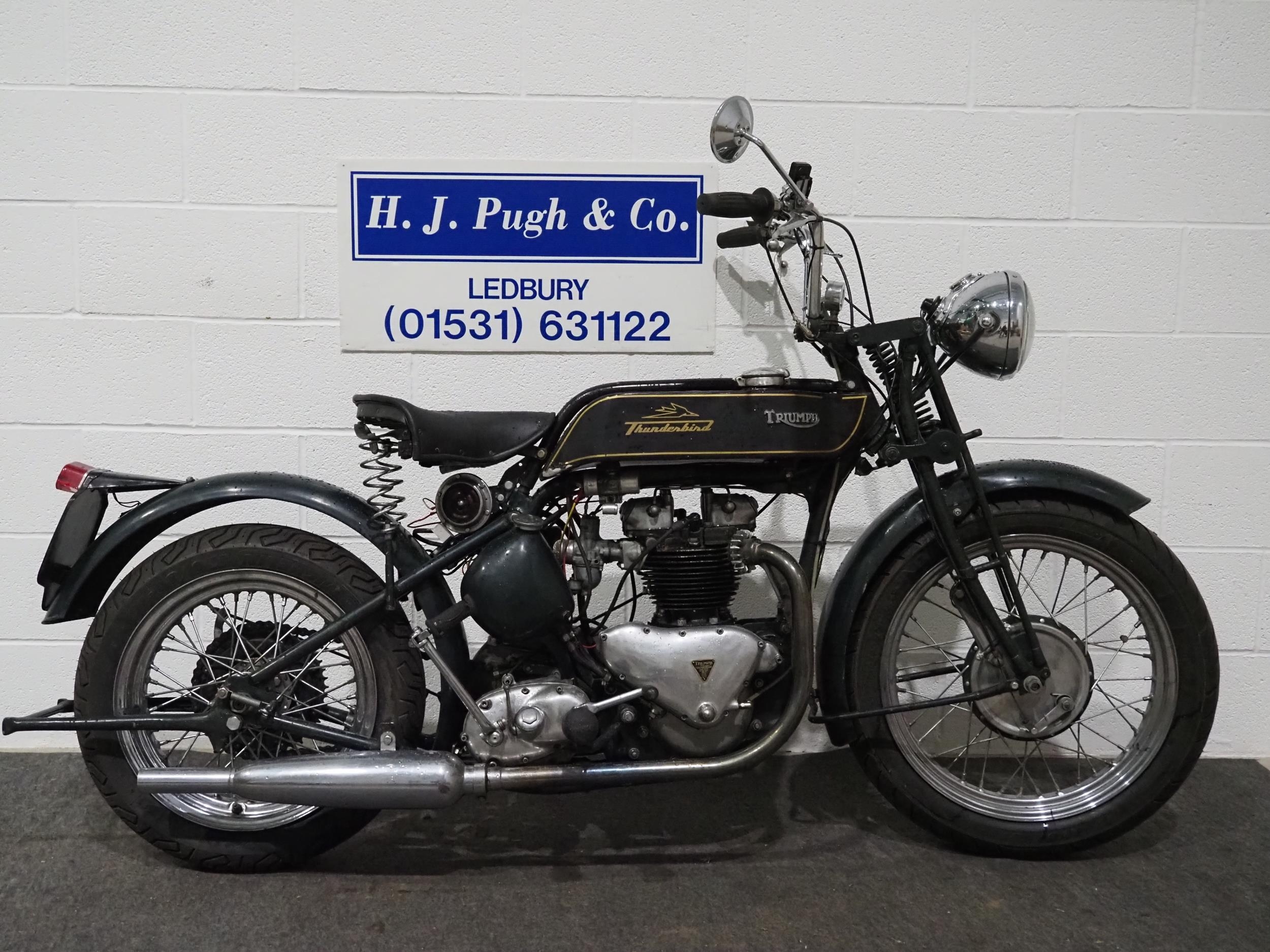 Triumph bobber motorcycle, believed 1934, 650cc. Fitted with later ...