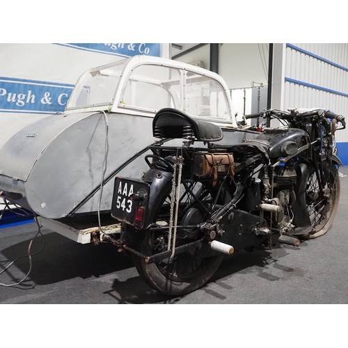 Sunbeam Model 6 motorcycle sidecar outfit 1935, 492cc Engine no. 6C/519 ...