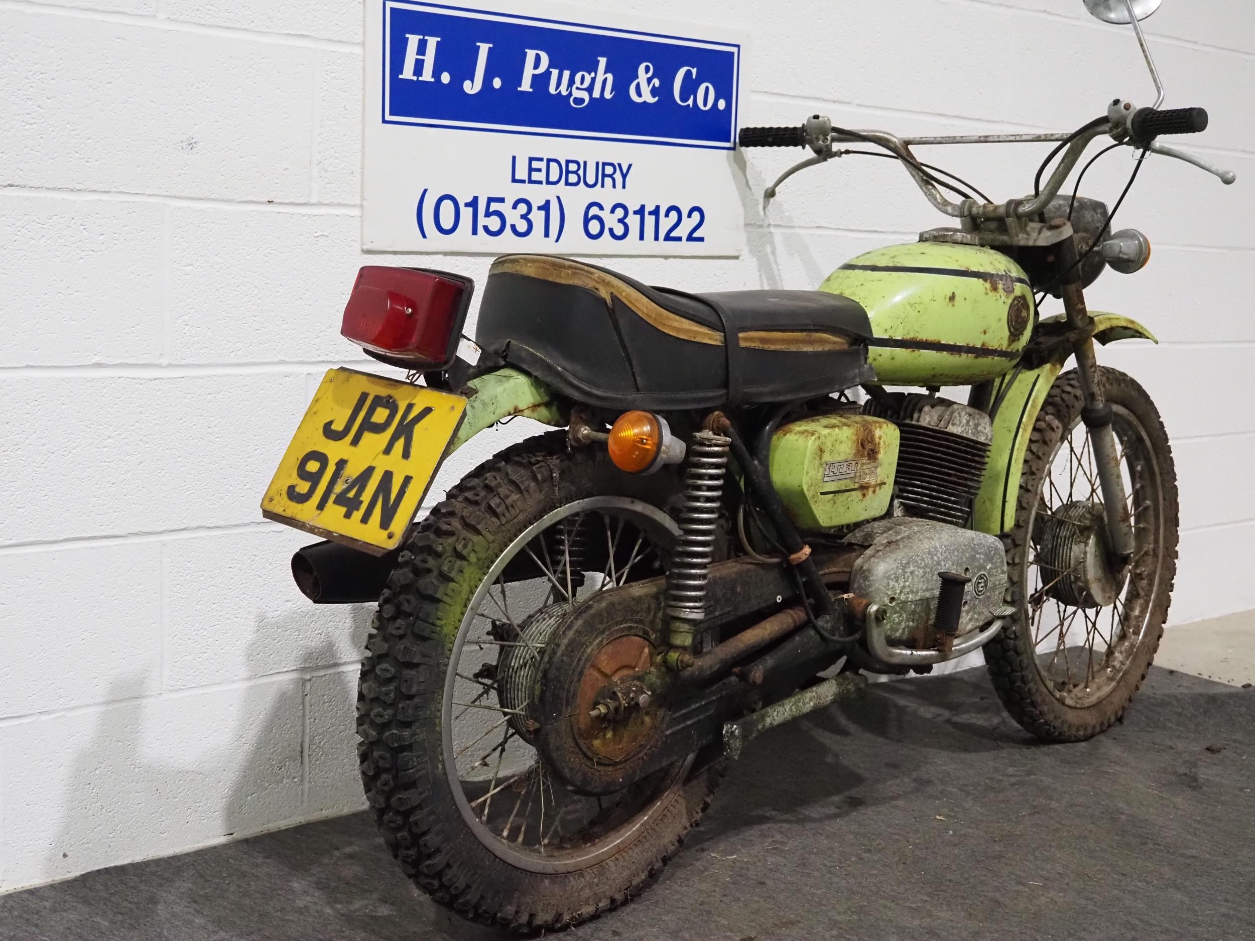 CZ Trail 175 motorcycle project, 1975, 172cc Frame no. 000435 Engine no ...