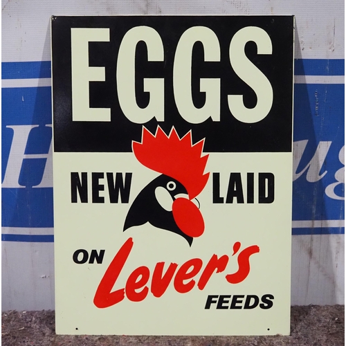 Double sided tin sign - Levers 17 1/2" x 13"