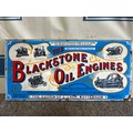 Reproduction plastic sign - The Blackstone Oil Engines