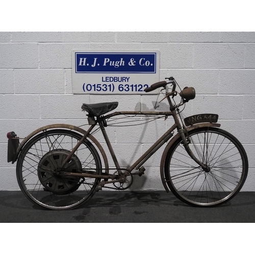 Philips autocycle project with Cyclemaster rear wheel. Reg XVV 490. V5