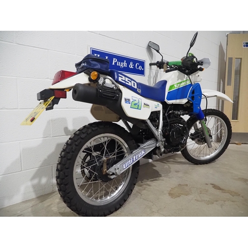 Kawasaki KLR250 enduro motorcycle, 1989, 249cc. Frame no KL250D ...