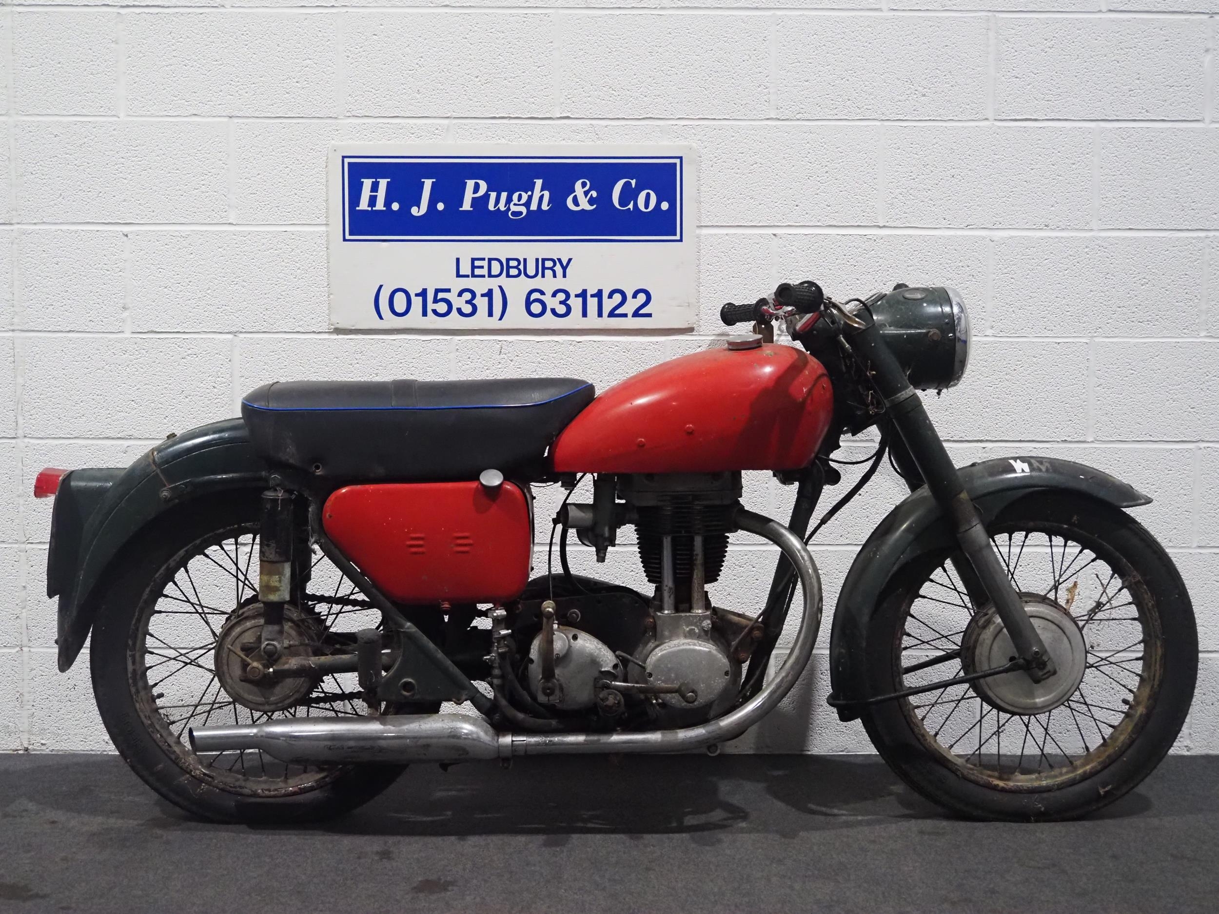 Matchless 350 motorcycle, 1958. Frame no. A60247 Engine no. 58/G3LS3554 ...