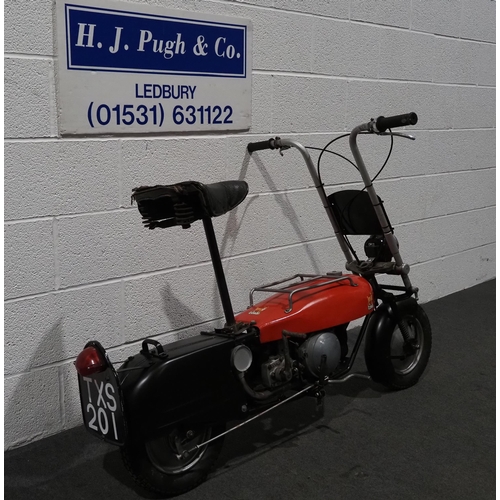 Brockhouse Corgi Mk4 motorcycle. 98cc. 1952 Frame No. 25144 Engine No ...