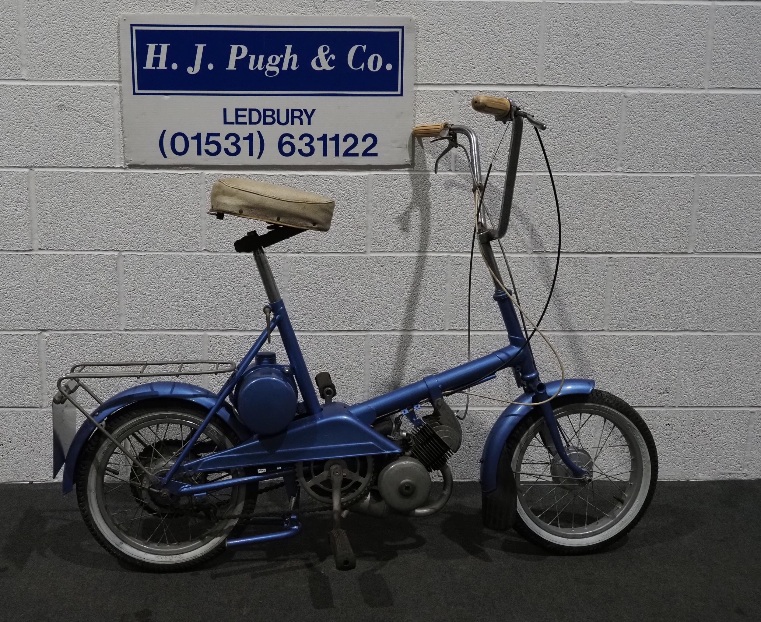 Raleigh Wisp RM7 moped. 49cc. 1967 Reg. RWF 794E. V5