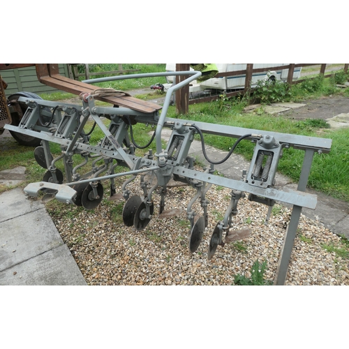 Massey Ferguson gang steerage hoe, Model MF712. Serial no. P990. Badged ...