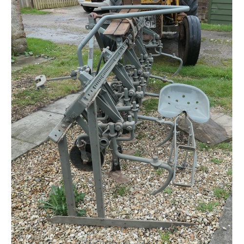 Massey Ferguson gang steerage hoe, Model MF712. Serial no. P990. Badged ...