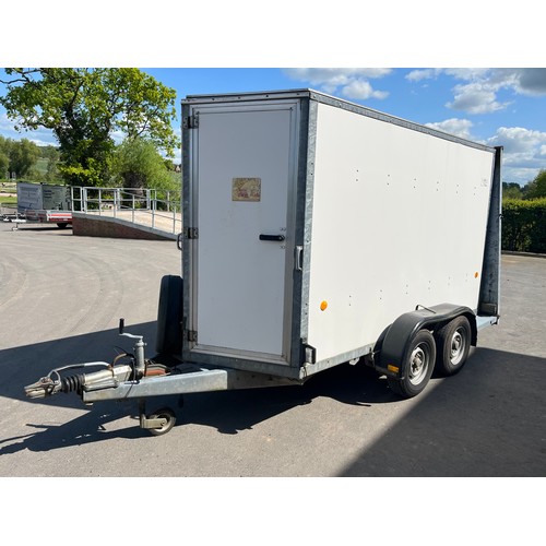 Ifor Williams BV105G box trailer, fitted with winch. Used to transport ...
