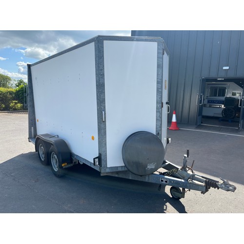 Ifor Williams BV105G box trailer, fitted with winch. Used to transport ...