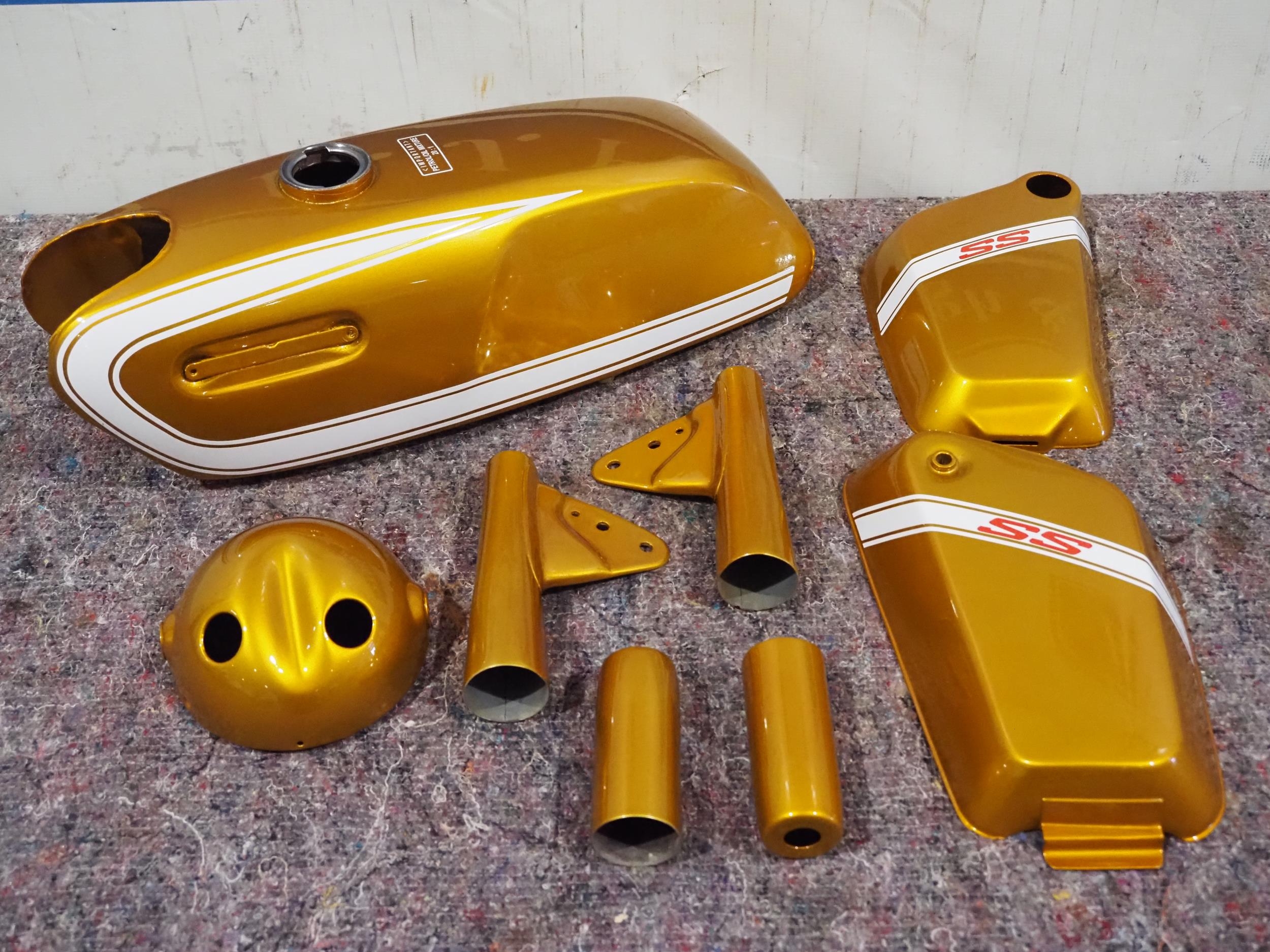 1973 Yamaha FS1E SS model tank, side panels, headlight shroud, etc.