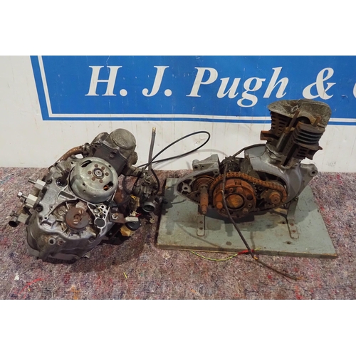 Honda PC50 engine parts and cut away engine teaching aid model