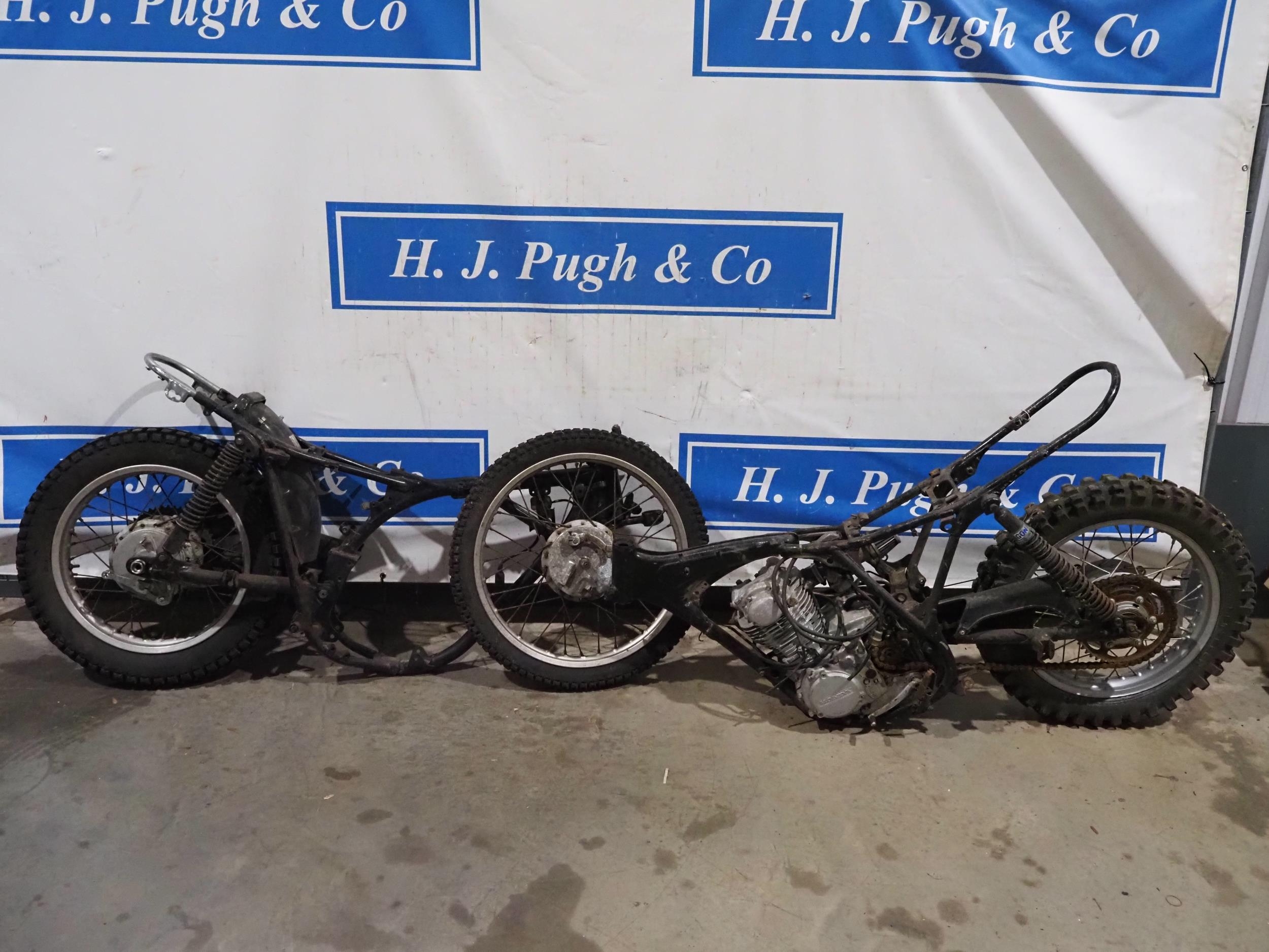 1974 Honda XL250 frame with wheels and parts. Project with V5C ...