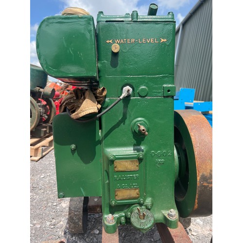 Lister D stationary engine. No- 178331. 1.5HP. On 4 wheel trolley ...