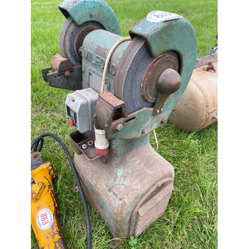 Double ended bench grinder 3 phase