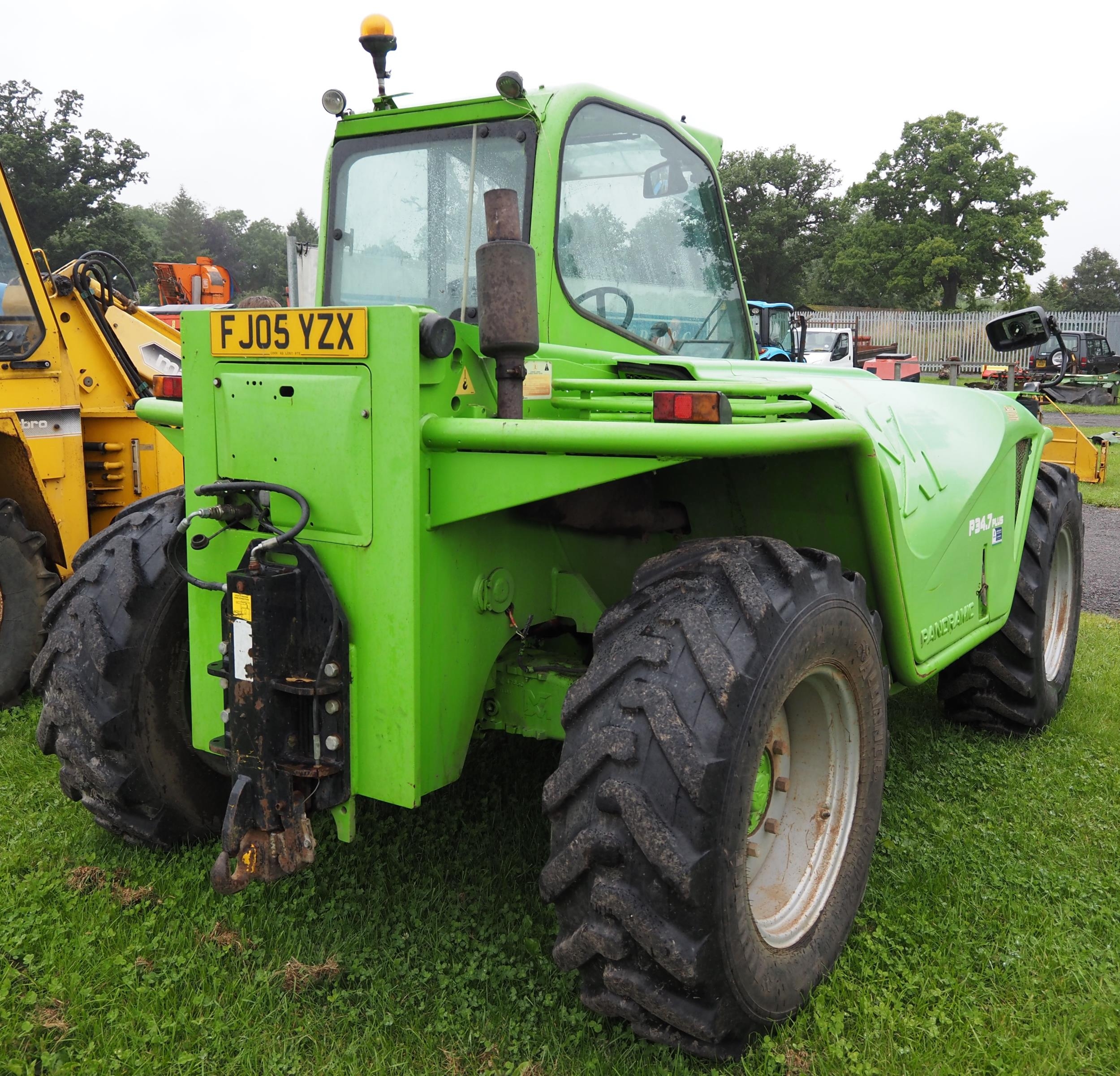 Merlo telehandler P34.7 plus. 2005. 9842 hours showing, off farm. Runs ...