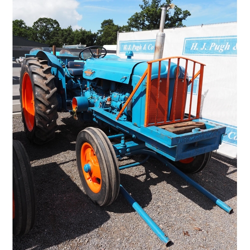 Fordson Power Major Tractor. Runs and drives. Fitted with Cookes winch ...