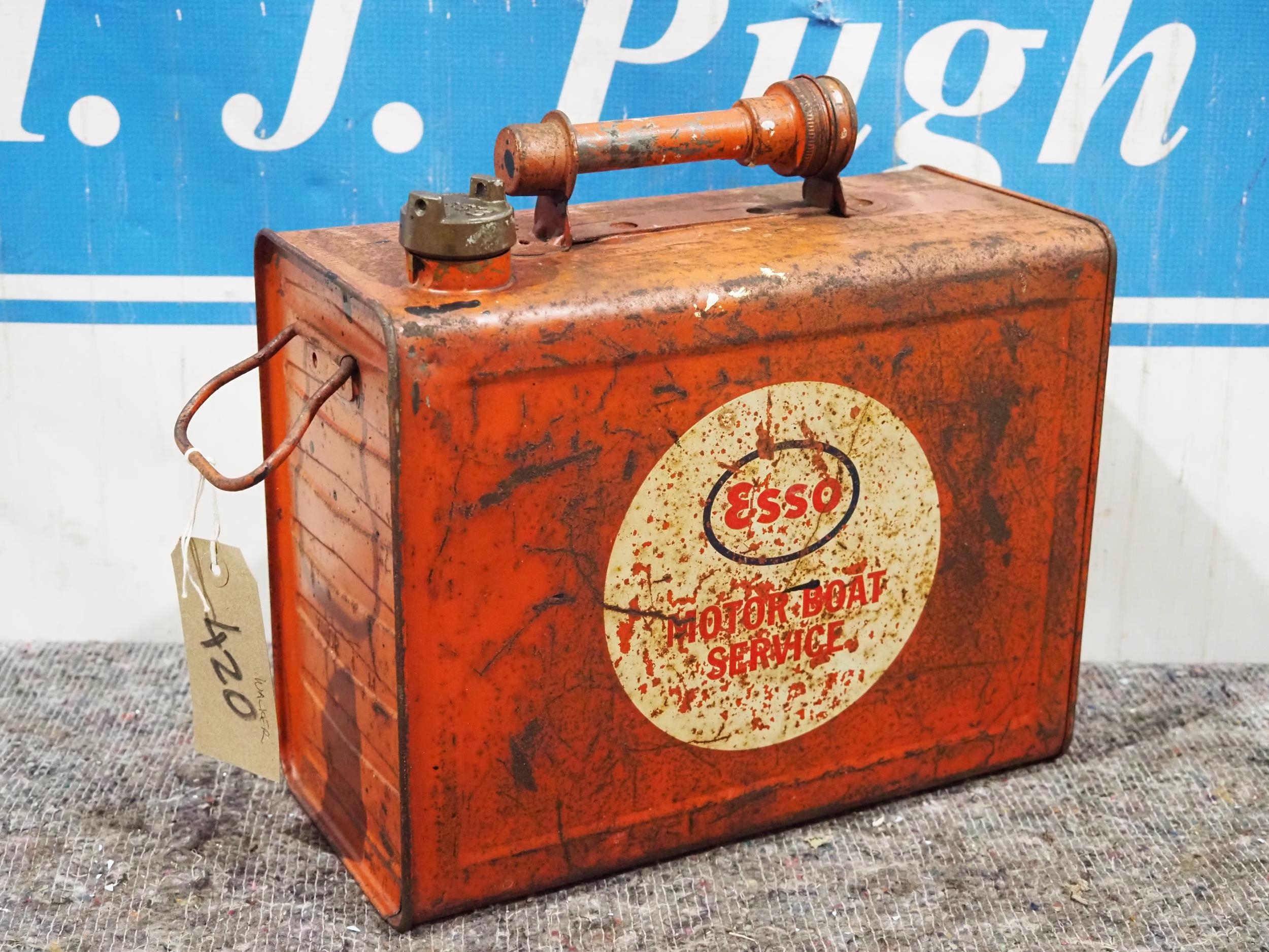Esso motor boat service fuel can