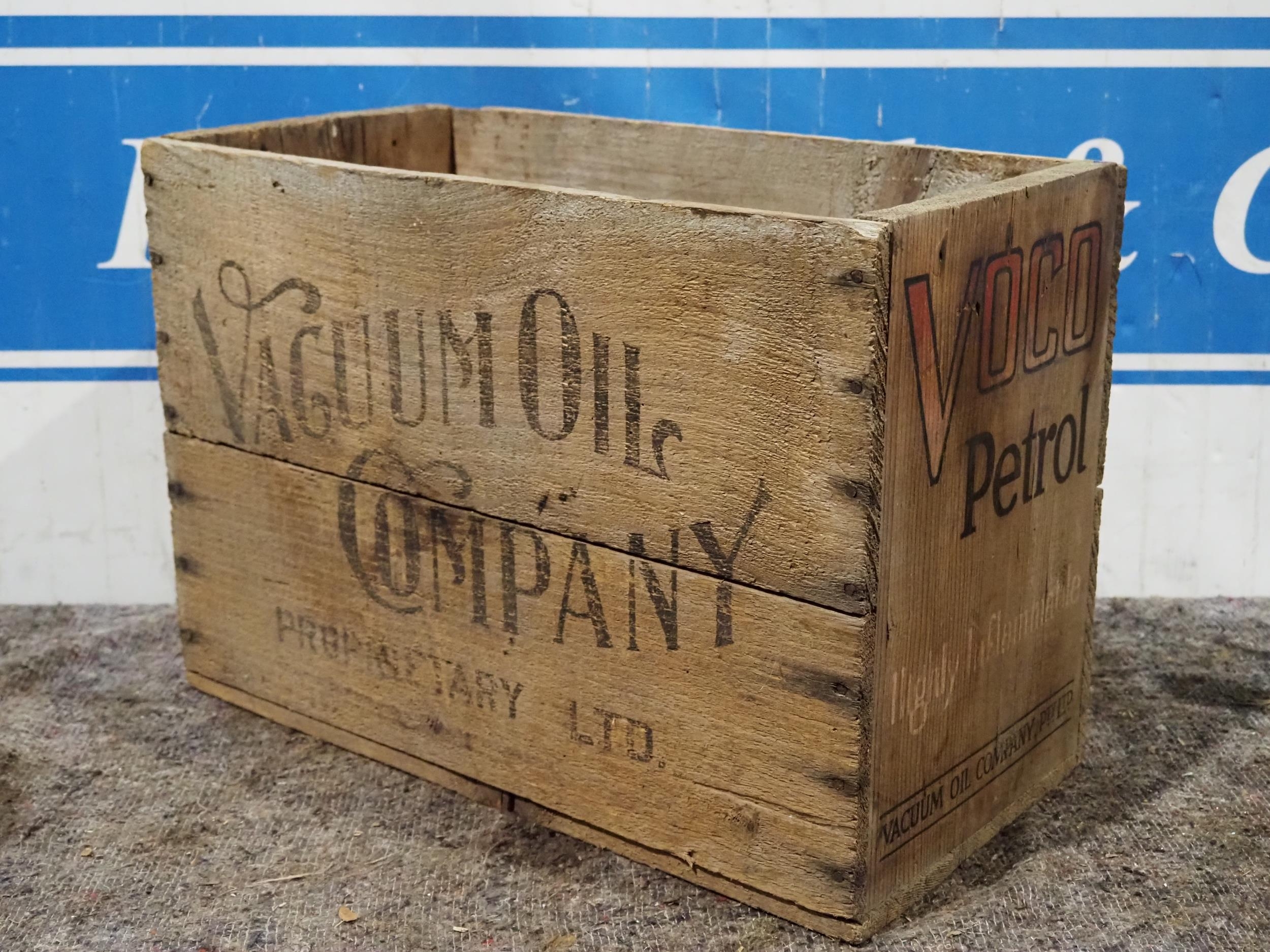 Vacuum Oil Company oil crate
