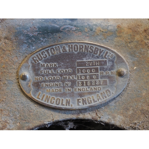 Ruston Hornsby 2VTH 2 cylinder diesel engine. S/N 315227