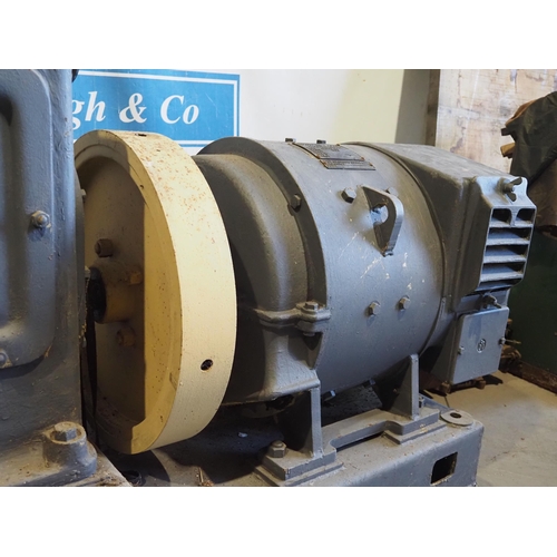 Robey & Co. steam engine generating set with Lawrence Scott generator ...