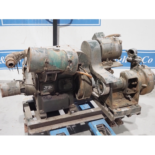 Petter type PA2 9HP engine with Worthington Simpson pump. S/N 2059548
