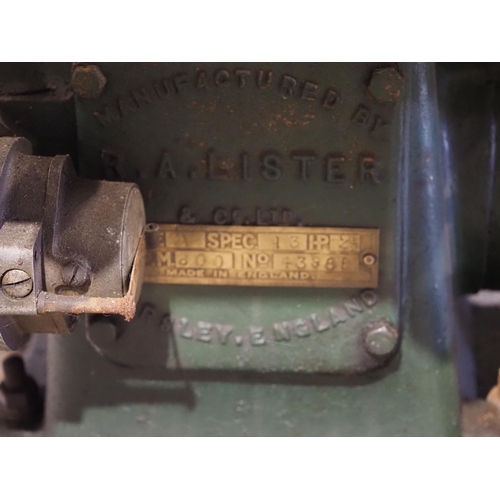 Lister junior 2½HP stationary engine, spec 13, no. 43955