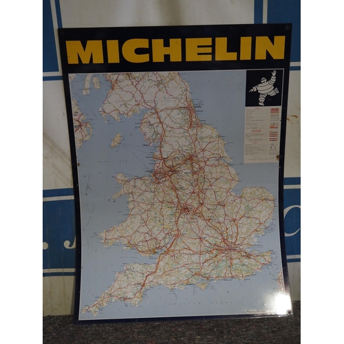 Tin sign - Michelin Tyres Map 34" x 25"