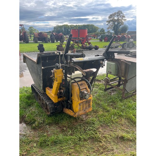 Tracked dump barrow with Honda engine. Runs well
