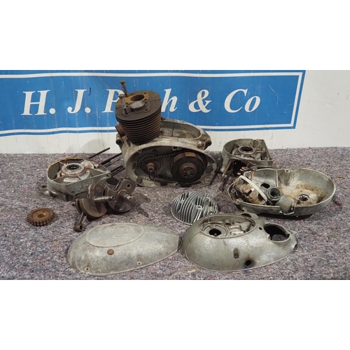 Villiers 2T engine parts and covers