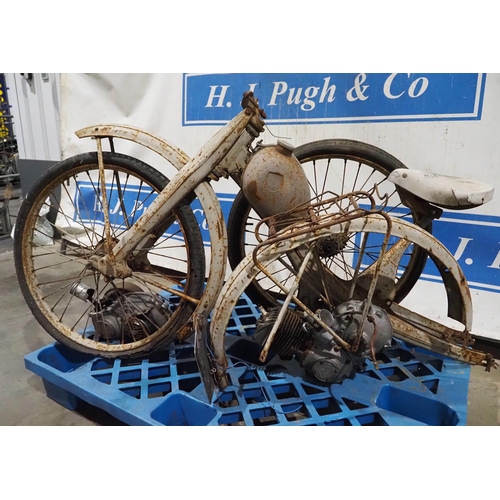 NSU Quickly autocycle project. 1959. 49cc Frame no. 805640 Comes with 2 ...