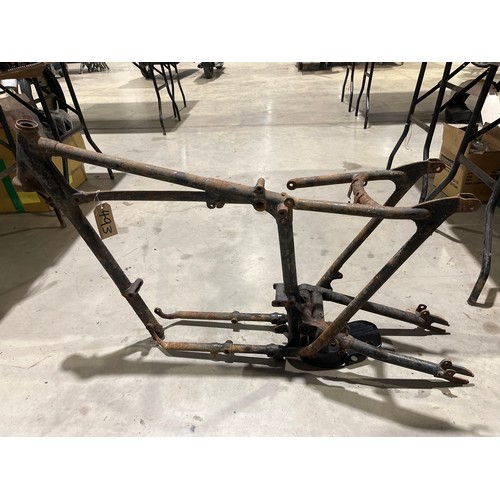 Triumph 6T frame and subframe, no. 6T-62344 complete with old V5 and ...