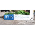 Aluminium sign - Milk Marketing Board. Was removed from the last churn ...