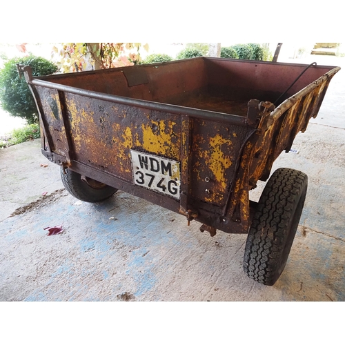 Weeks 30CWT single axle tipping trailer